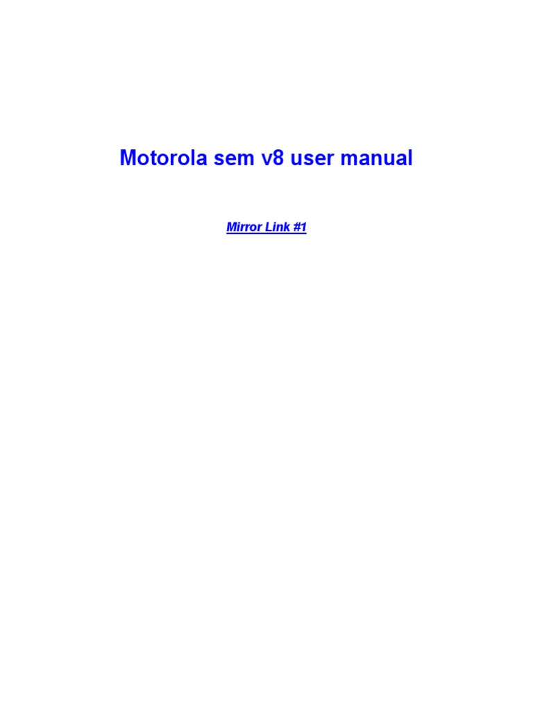 Motorola SEM V8 Wireless Mic Manual | PDF | Microsoft Windows ...
