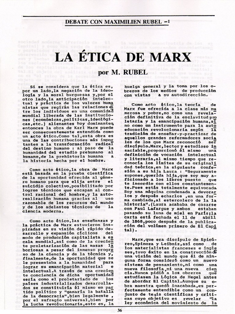La Etica de Marx PDF | PDF