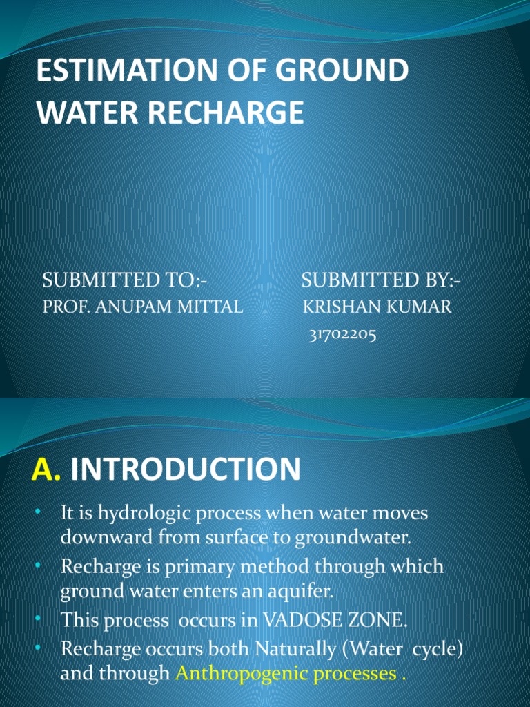Groundwater Recharge Estimation Methods | PDF | Groundwater | Soil