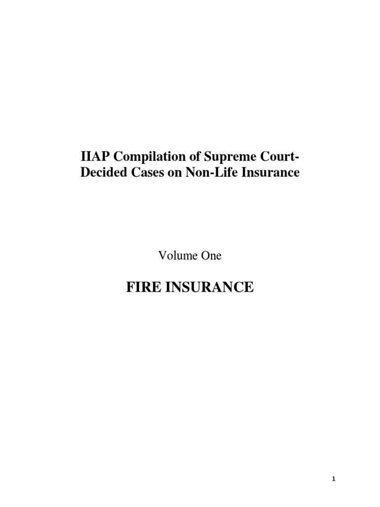 Volume 1 Fire Insurance | PDF | Mortgage Law | Insurance