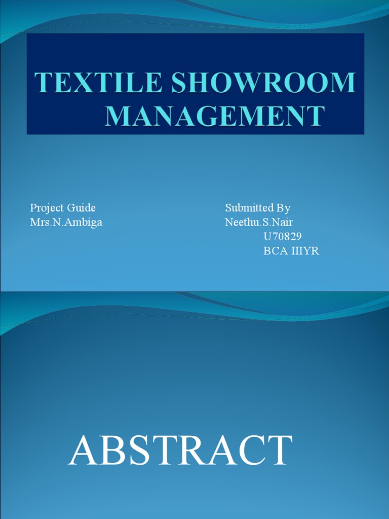 Textile Showroom Management Software | Download Free PDF | Software ...