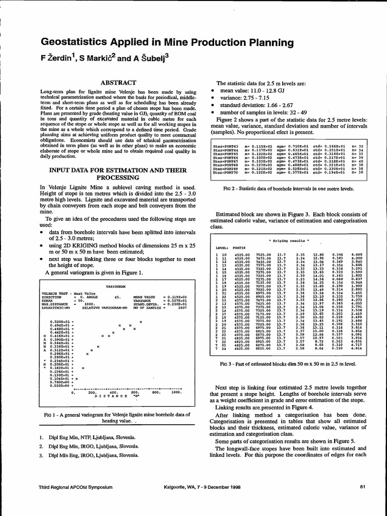Geostatistics in Mine Planning | PDF | Mining | Coal