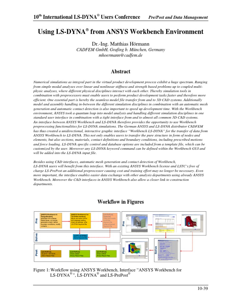 Using LS-DYNA From ANSYS Workbench Environment | PDF | Graphical User ...