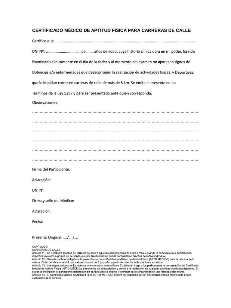 Modelo-Certificado Apto Fisico PDF | PDF