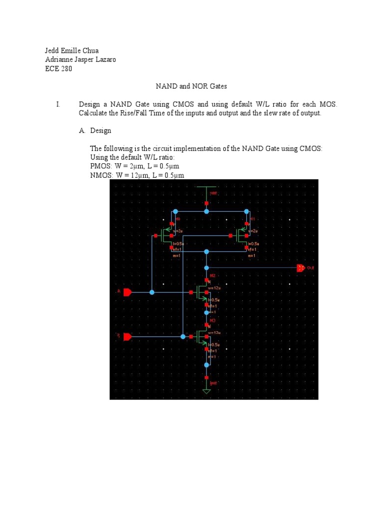 NAND NOR Gates | Cmos | Mosfet