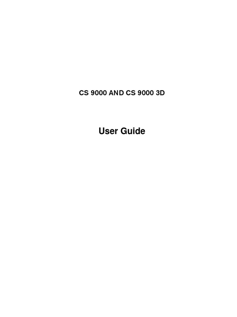 User Guides - Cs 9000 User Guide | PDF | Graphical User Interfaces | 3 D Computer Graphics
