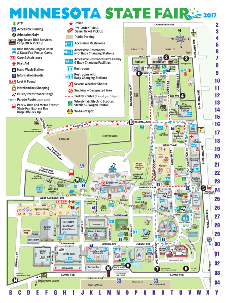 2017 Minnesota State Fair Color Map | PDF | Transport | Land Transport