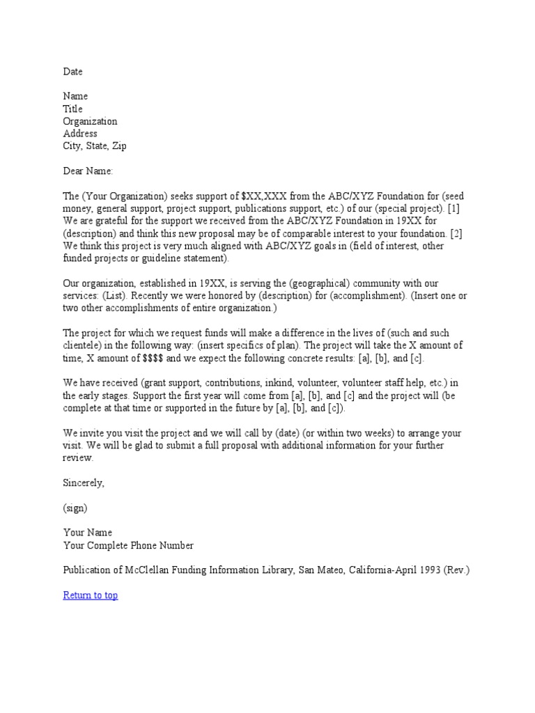 Sample Letter | PDF
