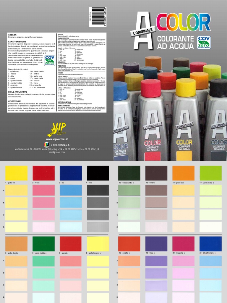 Colorante Ad Acqua: L'Origi Nale | PDF | Art Materials | Materials