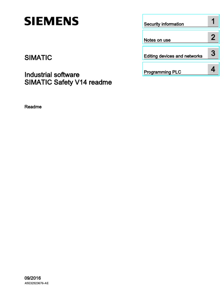 Simatic Industrial Software SIMATIC Safety V14 Readme | PDF ...