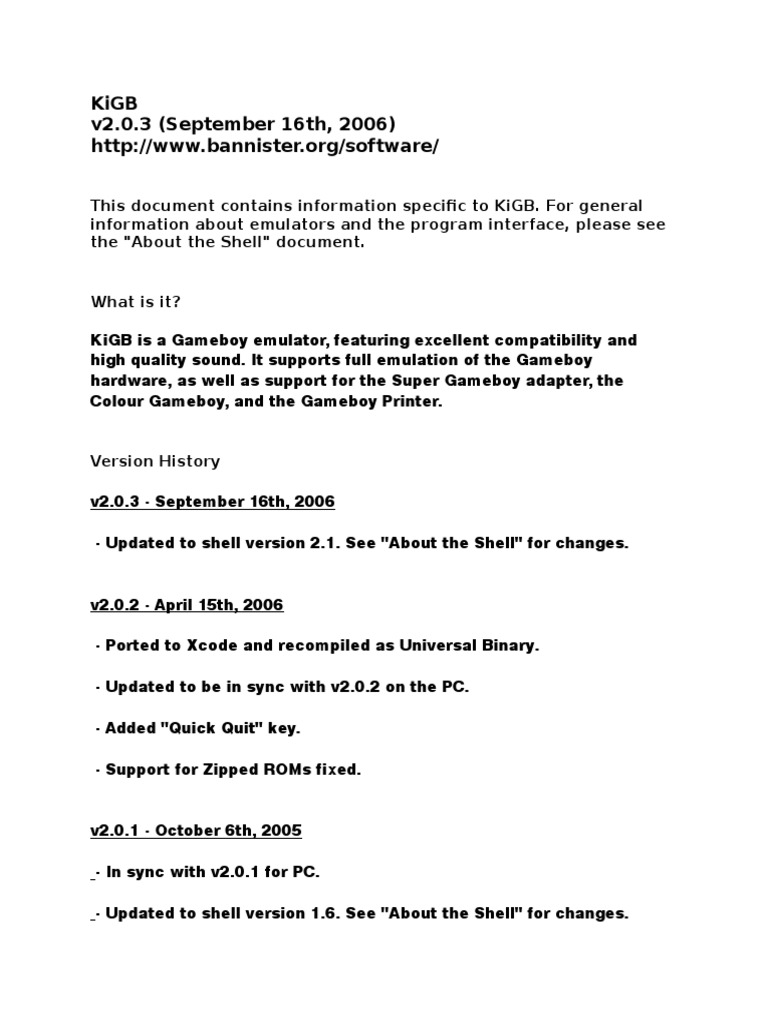 About Kigb | PDF | Emulator | Porting