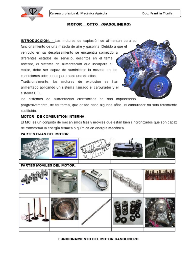 Motor Otto y Sistema EFI Explicado | PDF | Carburador | Partes de vehículo
