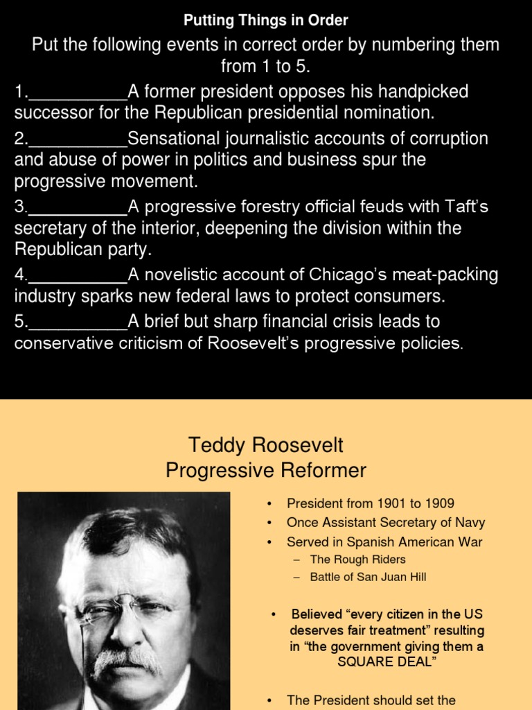 Roosevelt's Progressive Era Policies | PDF | Progressivism In The ...