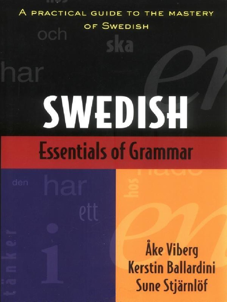 Essentials of Swedish Grammar PDF | PDF | Adjective | Adverb