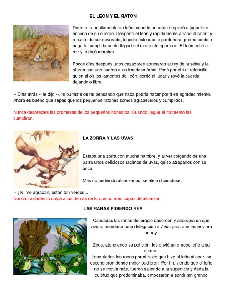 10 Fabulas Con Moraleja | Caza