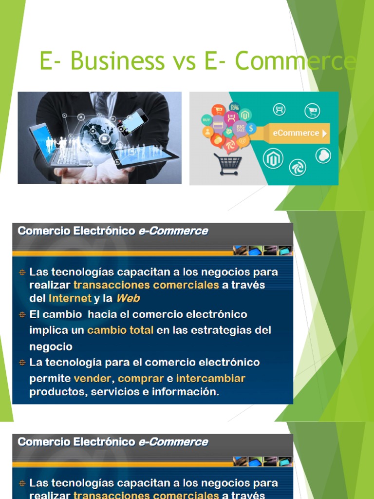E-Business vs E- Commerce