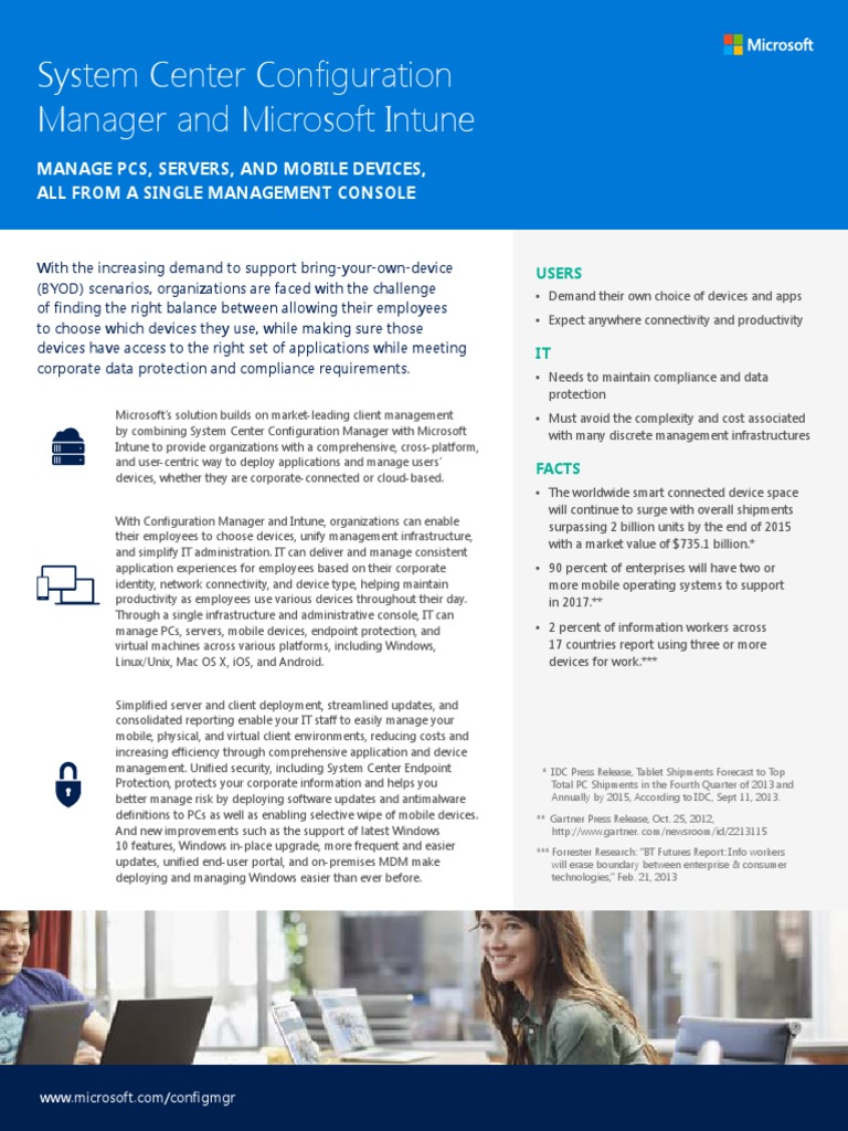 System Center Configuration Manager and Microsoft Intune Datasheet PDF | PDF | Computers