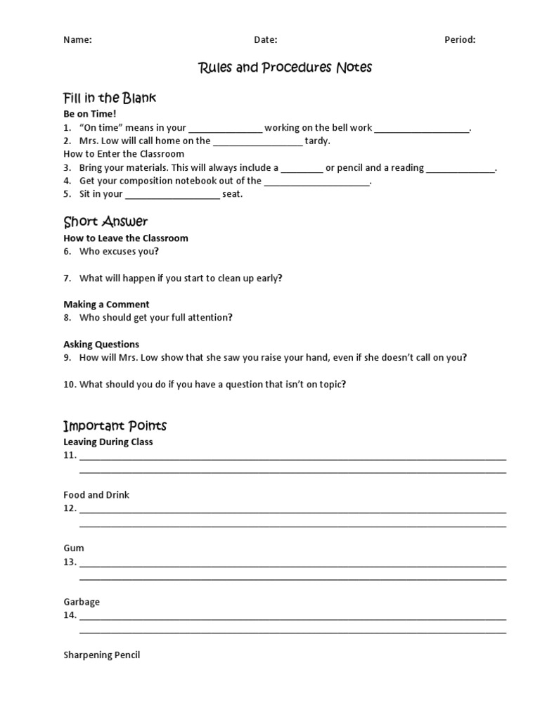 Rules and Procedures Notes | PDF