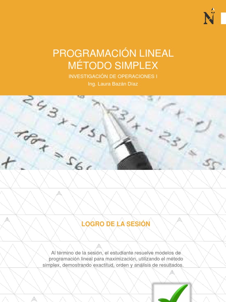 Programación Lineal - Método Simplex - Maximización | PDF | Programación lineal | Ecuaciones
