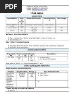 2019 BCC Sample Resume Format | PDF