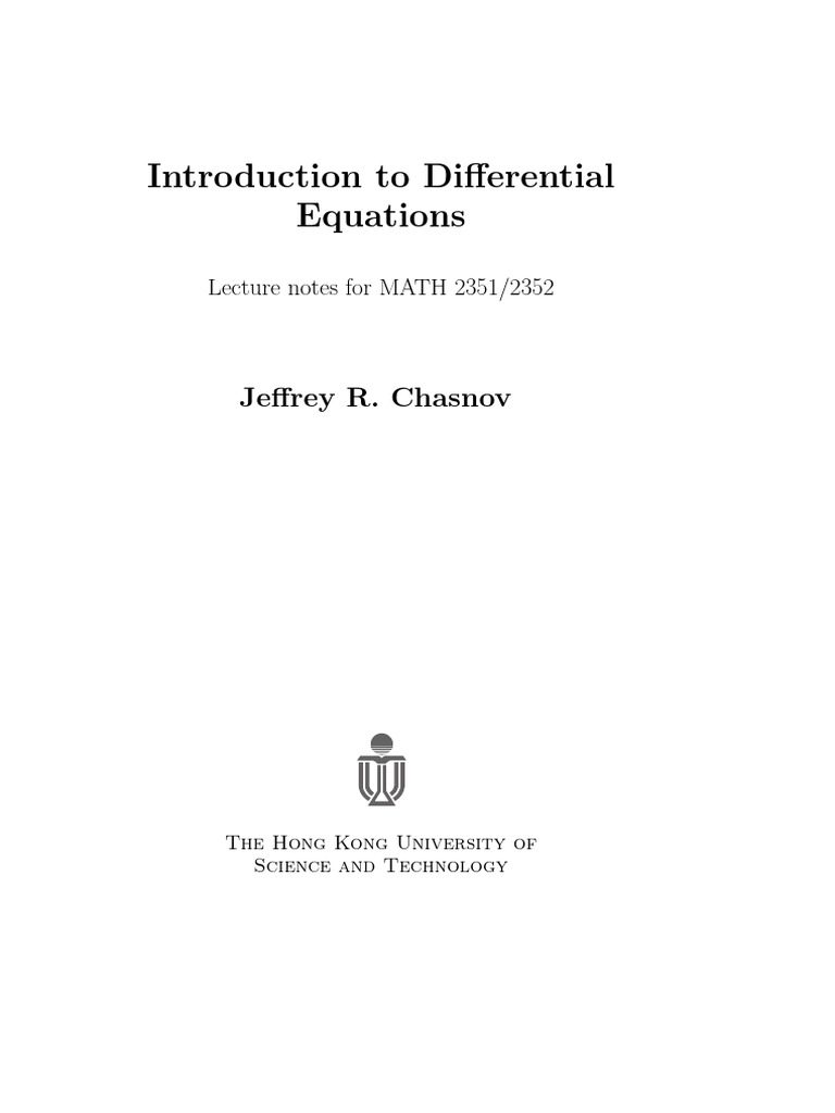 Differential Equations PDF | PDF | Trigonometric Functions | Ordinary ...