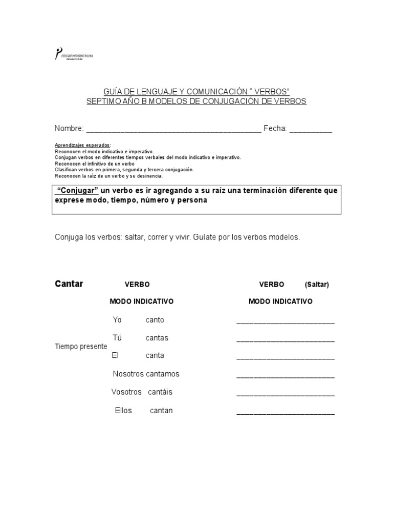 Guía de Conjugación de Verbos | PDF | Verbo | Gramática