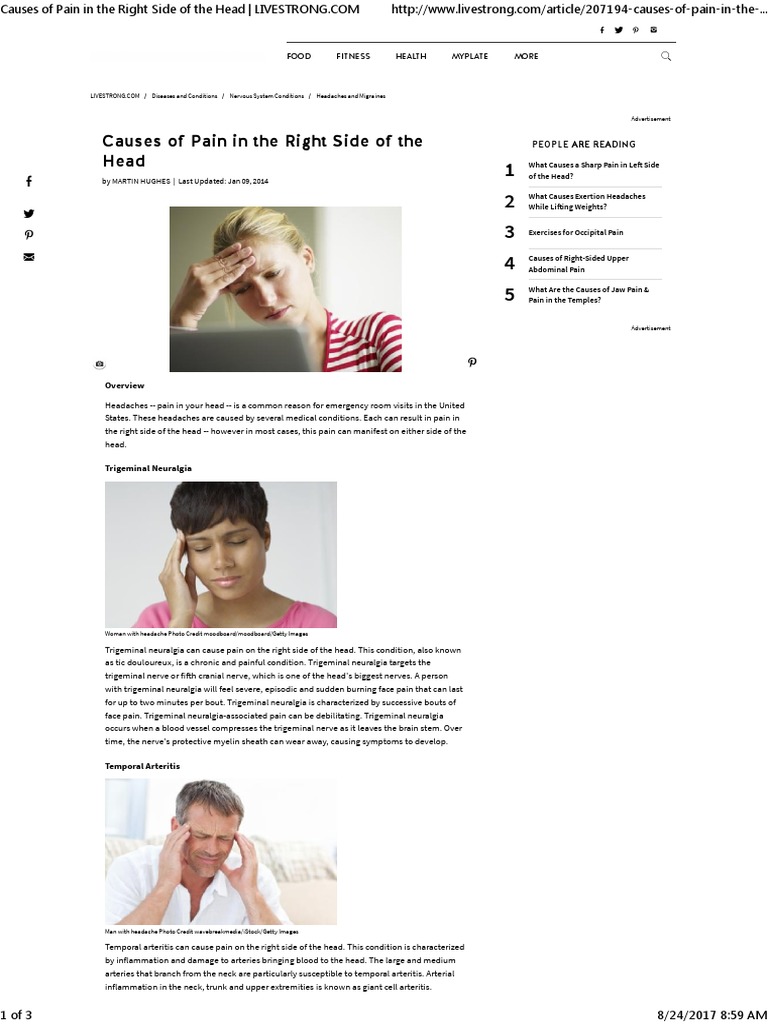 Causes of Pain in the Right Side of the Head _ LIVESTRONG.com ...