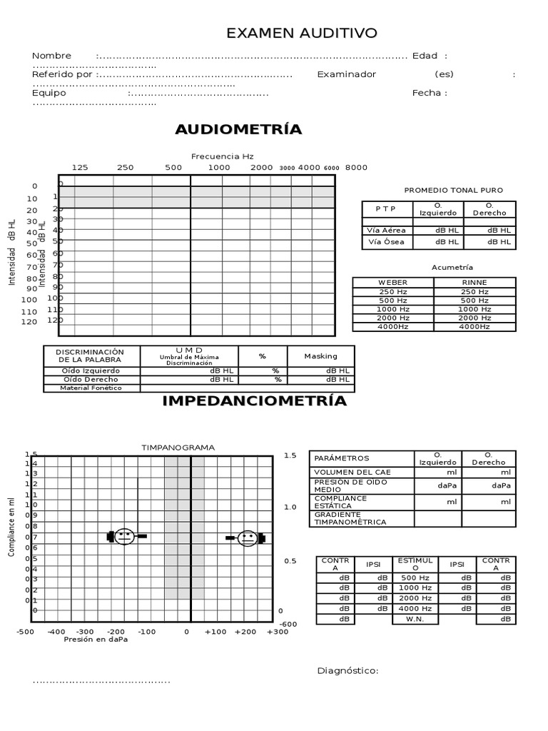 Protocolo de Audiometria e Impedanciometria | PDF | Decibel | Electrónica