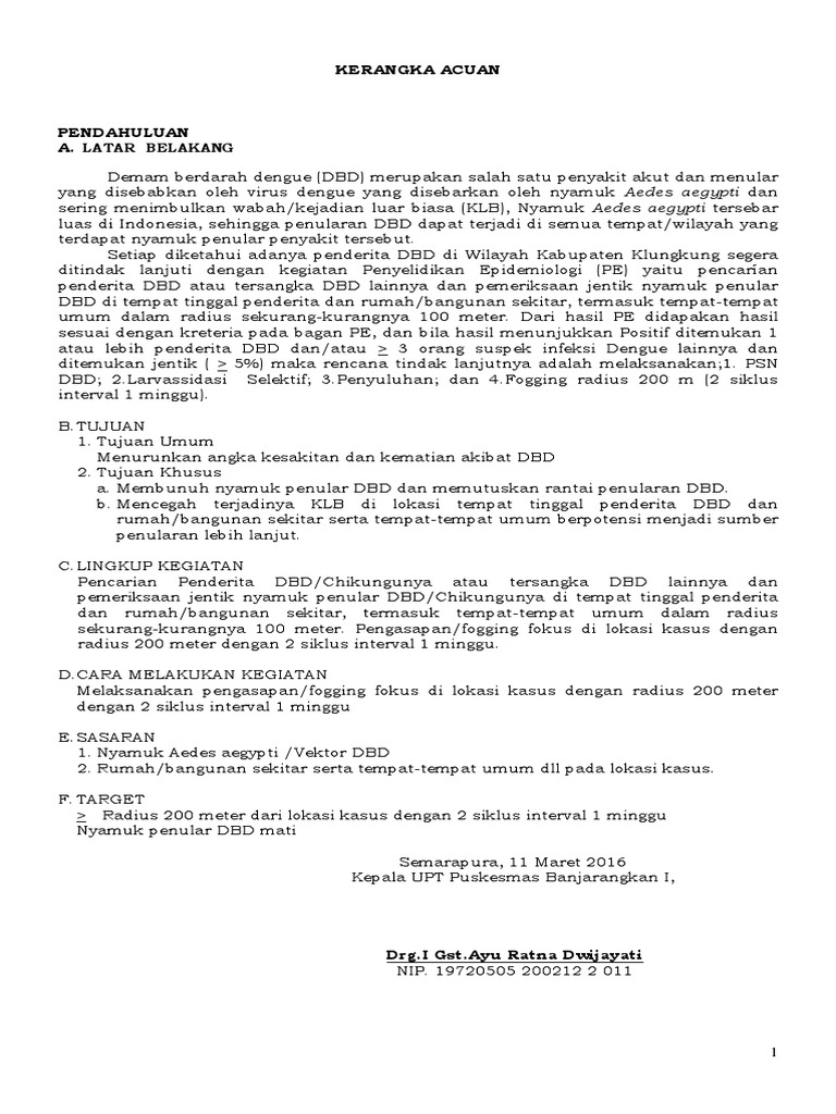 SOP P2 FOGGING FOKUS Dinkes | PDF