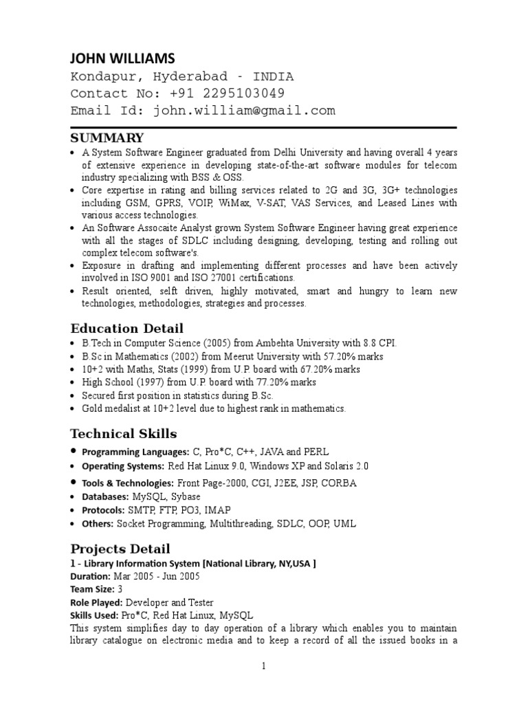 JohnWilliams Resume2013 | PDF