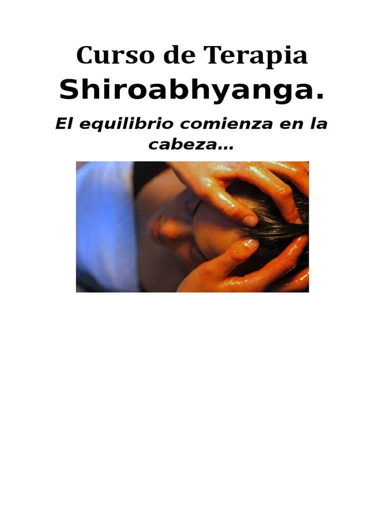Beneficios del Shiroabhyanga en Ayurveda | PDF | Masaje | Medicina