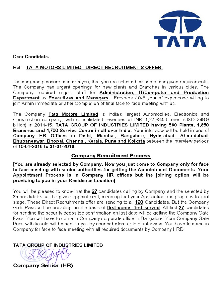 Offer Letter | PDF | Automated Teller Machine | Salary