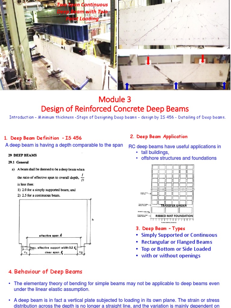 Deep Beam Design and Detailing Guide | PDF | Beam (Structure) | Stress ...