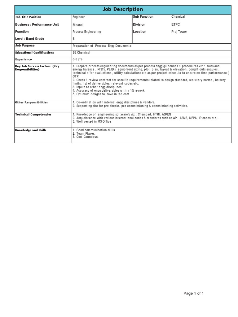 8 Process Engineer | PDF | Process Engineering | Engineering