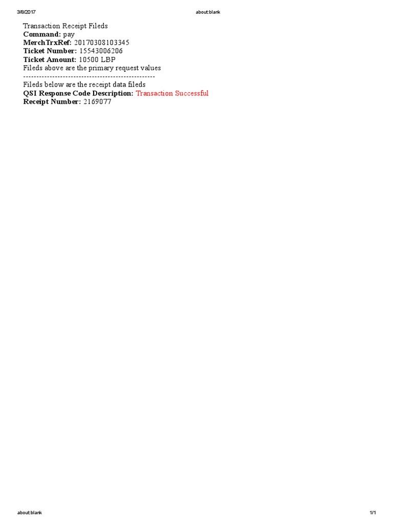 Parking Transaction Receipt 2169077 | PDF
