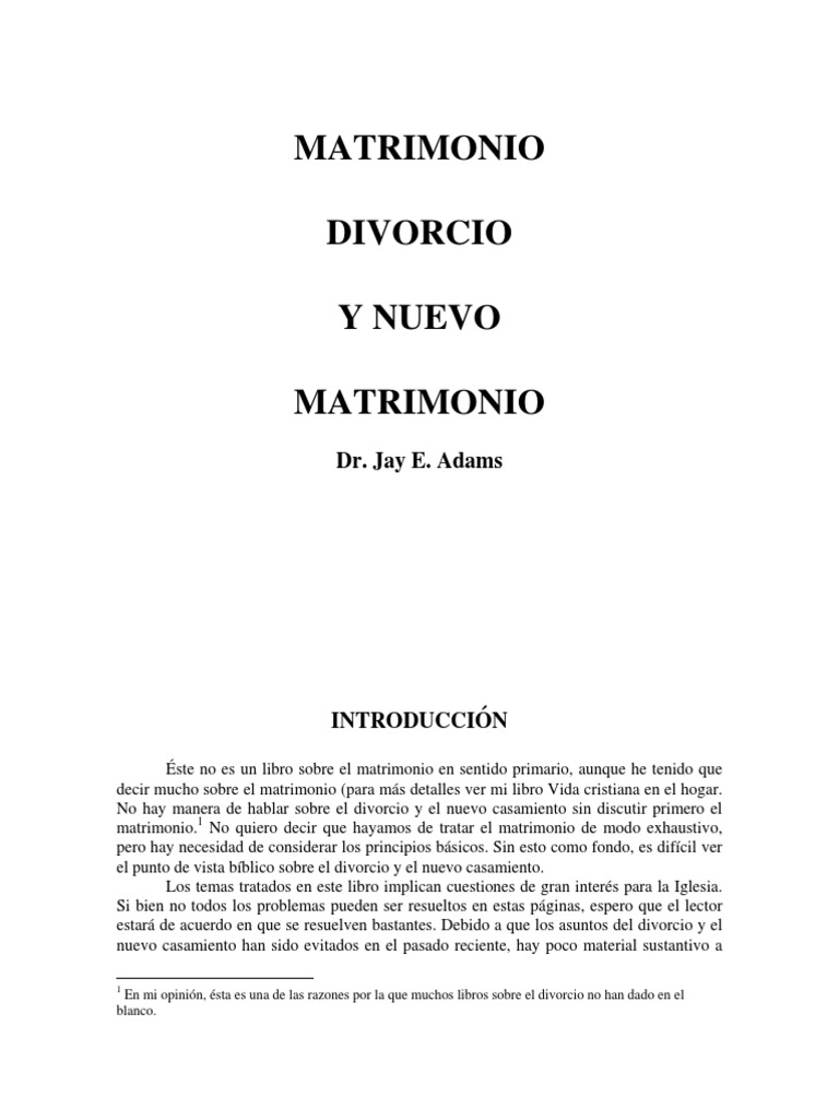 Matrimonio Divorcio y Nuevo Matrimonio PDF | PDF