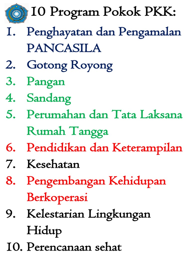 10 Program Pokok PKK | PDF