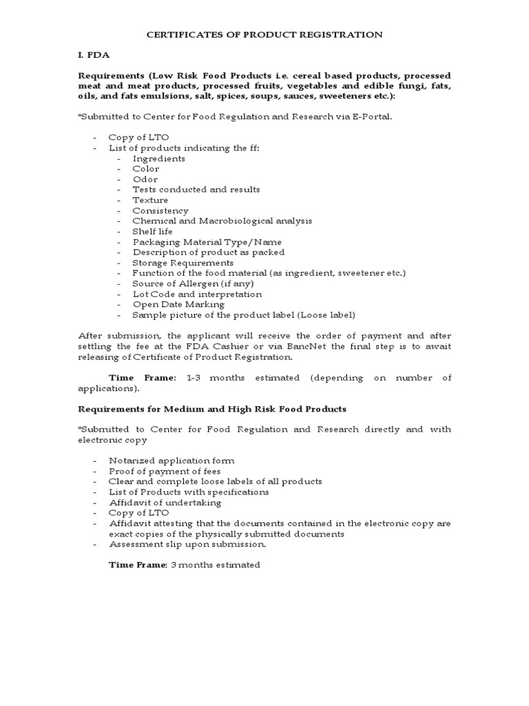 CPR List - FDA Philippines | PDF | Pro Forma | Food And Drug Administration