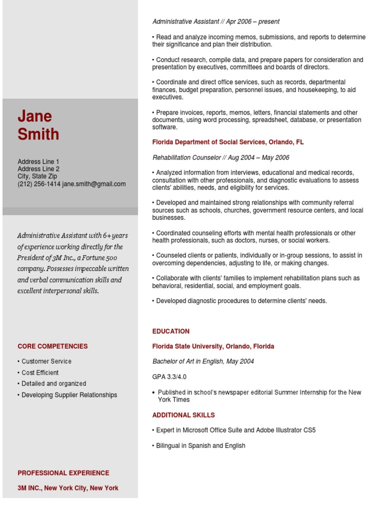 Mount Rushmore Brick Red Resume Template | PDF | Mental Health ...