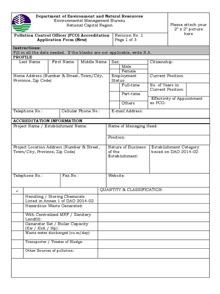 PCO Accreditation Application Form | PDF | Notary Public | Pollution