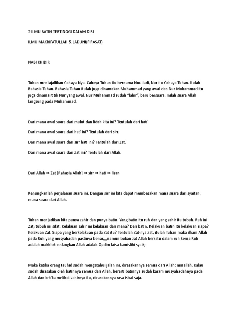 2 Ilmu Batin Te | PDF