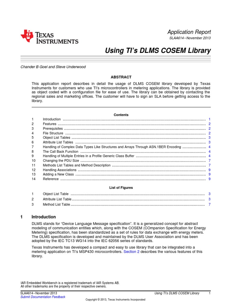 Using Ti's Dlms Cosem Library | PDF | Pointer (Computer Programming ...