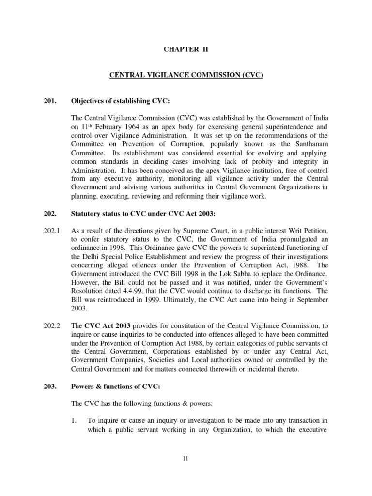 CVC IRVM - 2006 - CH - 2 PDF | PDF | Government Of India | Public Law
