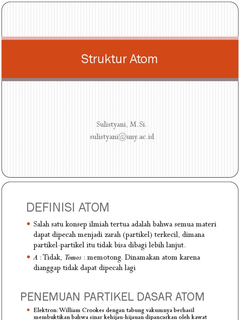 Struktur dan Penemuan Atom Dasar | PDF