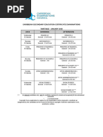 CSEC January 2026 Exam Timetable | PDF