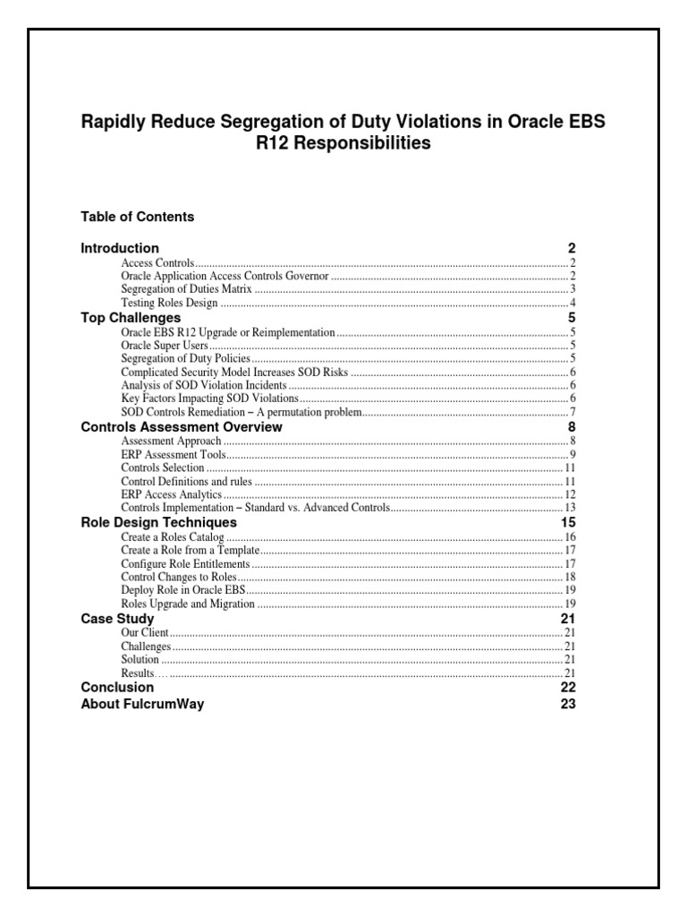 Oracle Ebs Seg Rag at I On Duty Controls2 | PDF | Enterprise Resource ...