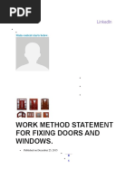 Method Statement Doors and Windows | PDF | Door | Window