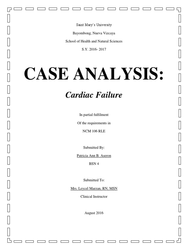 Heart Failure Case Analysis | PDF