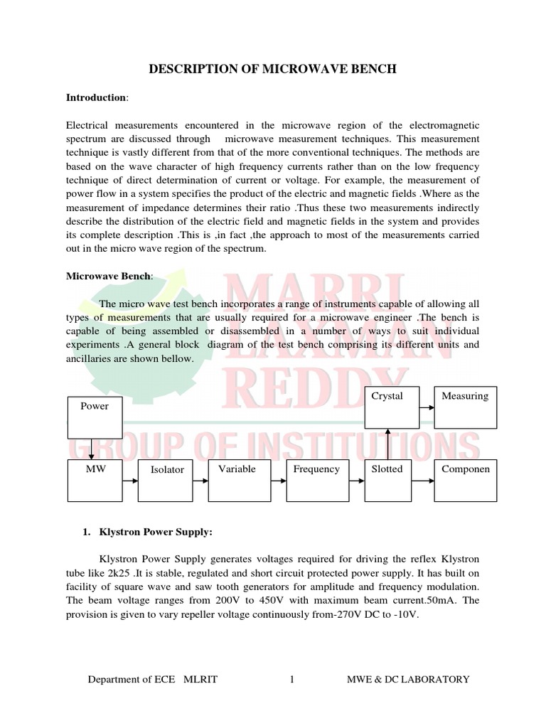 Microwave Bench | PDF | Microwave | Waveguide