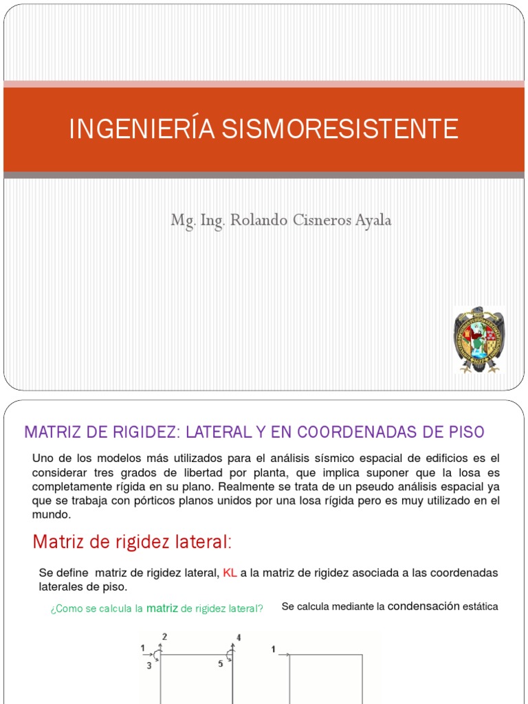 Matriz de Rigidez Lateral | PDF | Matriz (Matemáticas) | Rigidez